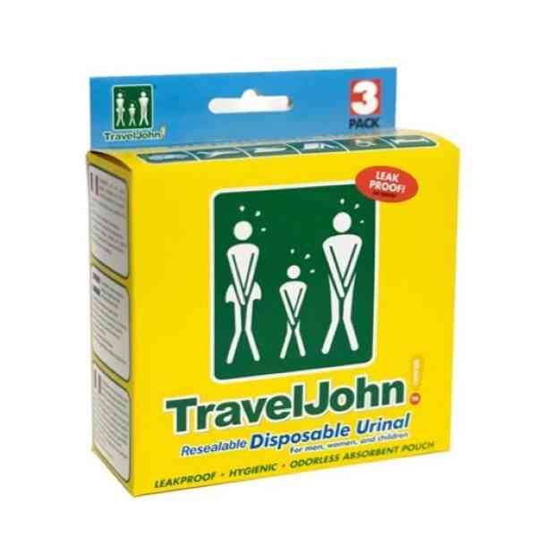 Travel John Resealable Disposable Urinal Pack of 3 - Steroplast