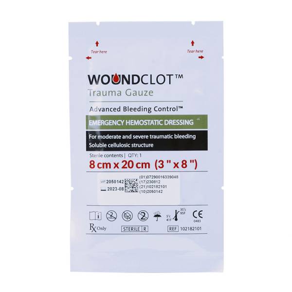 WoundClot™ Haemostatic Trauma Gauze – 8cm x 20cm