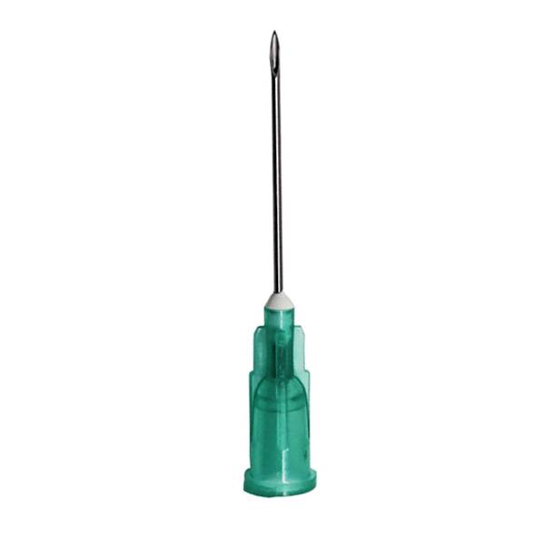Hypodermic Sterile Needles | Green | 21g – 1" | Pack of 100